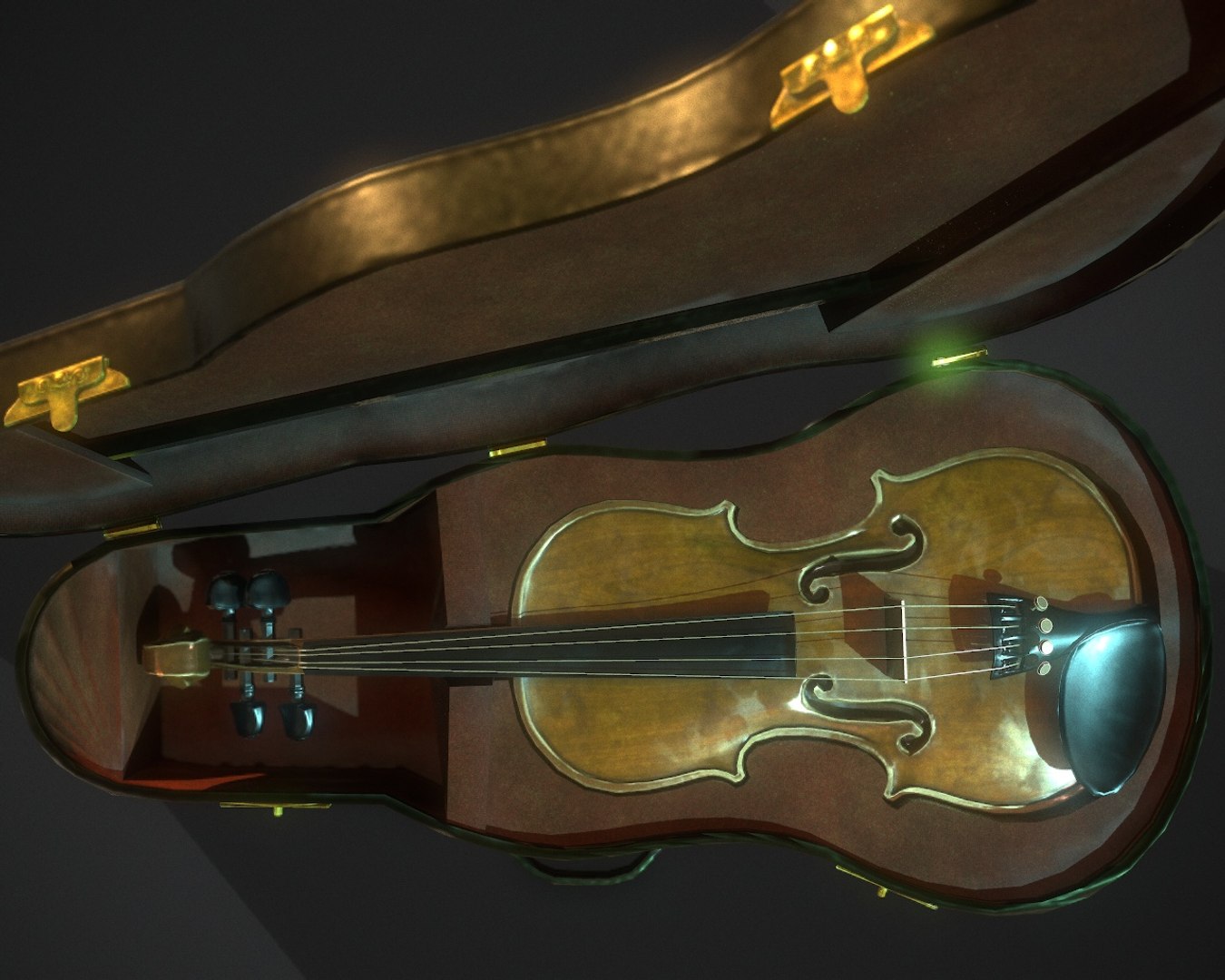 3D Model Violin In A Black Case Pbr Low-poly - TurboSquid 1719878