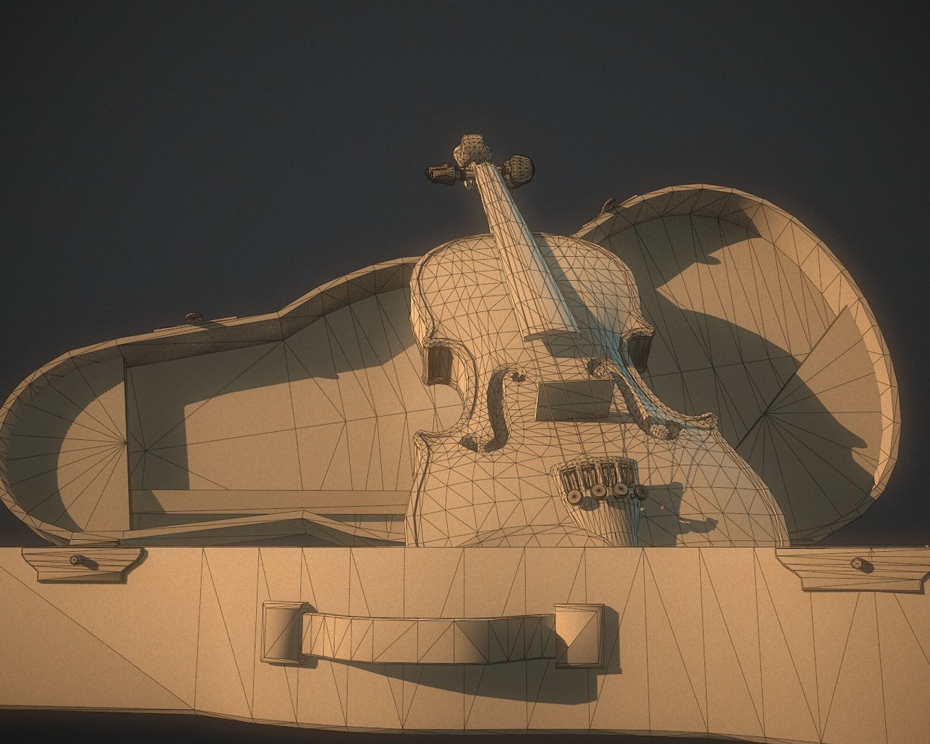 3D Model Violin In A Black Case Pbr Low-poly - TurboSquid 1719878
