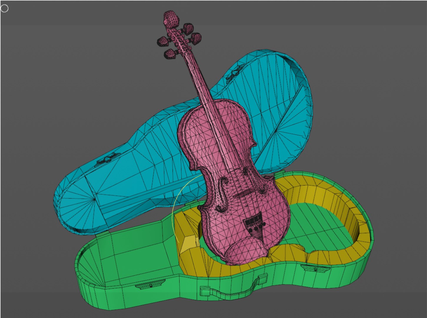 3D Model Violin In A Black Case Pbr Low-poly - TurboSquid 1719878