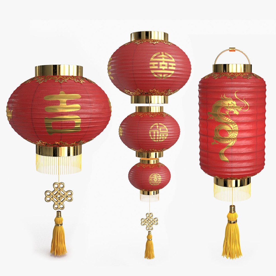 3D Paper Lantern Collection Model - TurboSquid 2233370