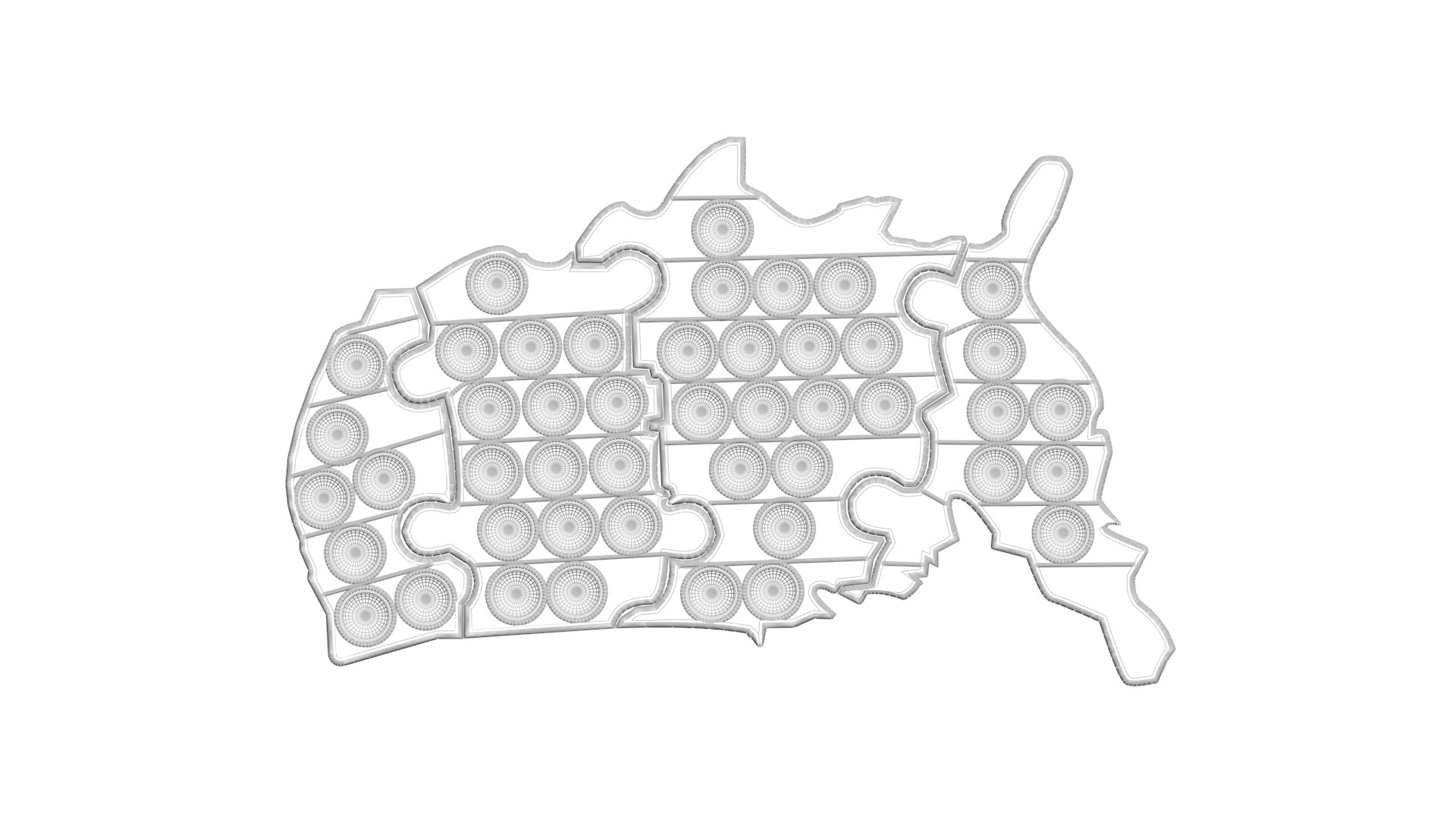 3D United States Map of Puzzle Pop It model - TurboSquid 1761936