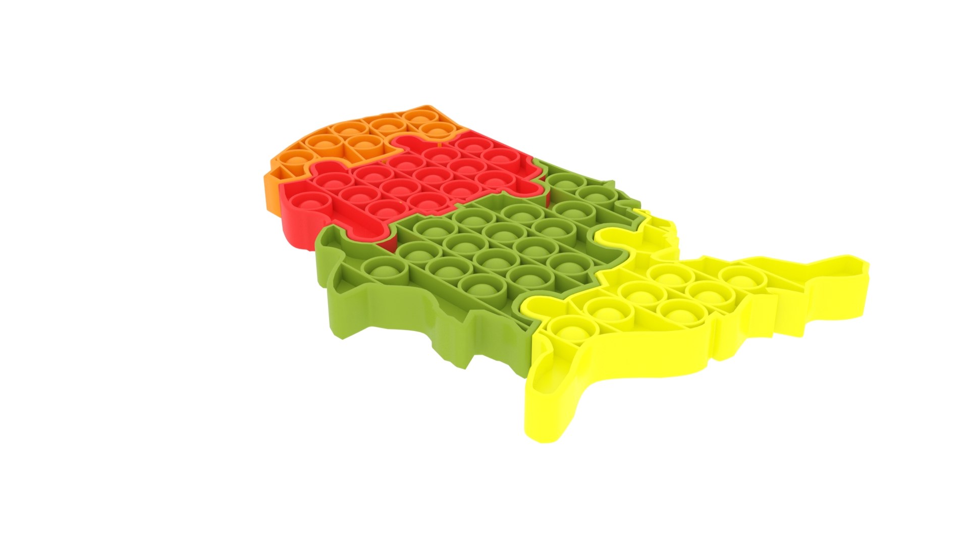 3D United States Map of Puzzle Pop It model - TurboSquid 1761936