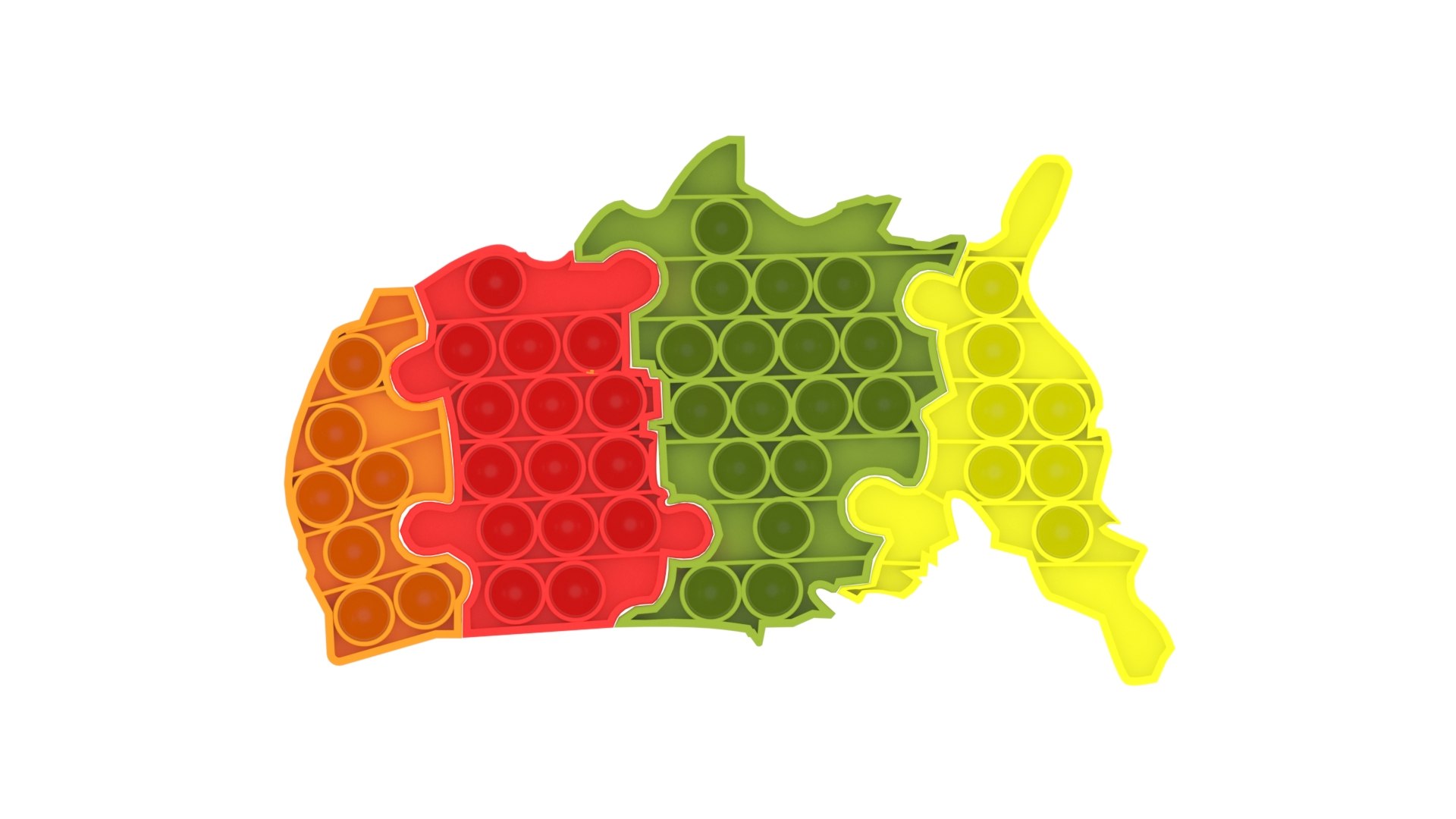 3D United States Map of Puzzle Pop It model - TurboSquid 1761936