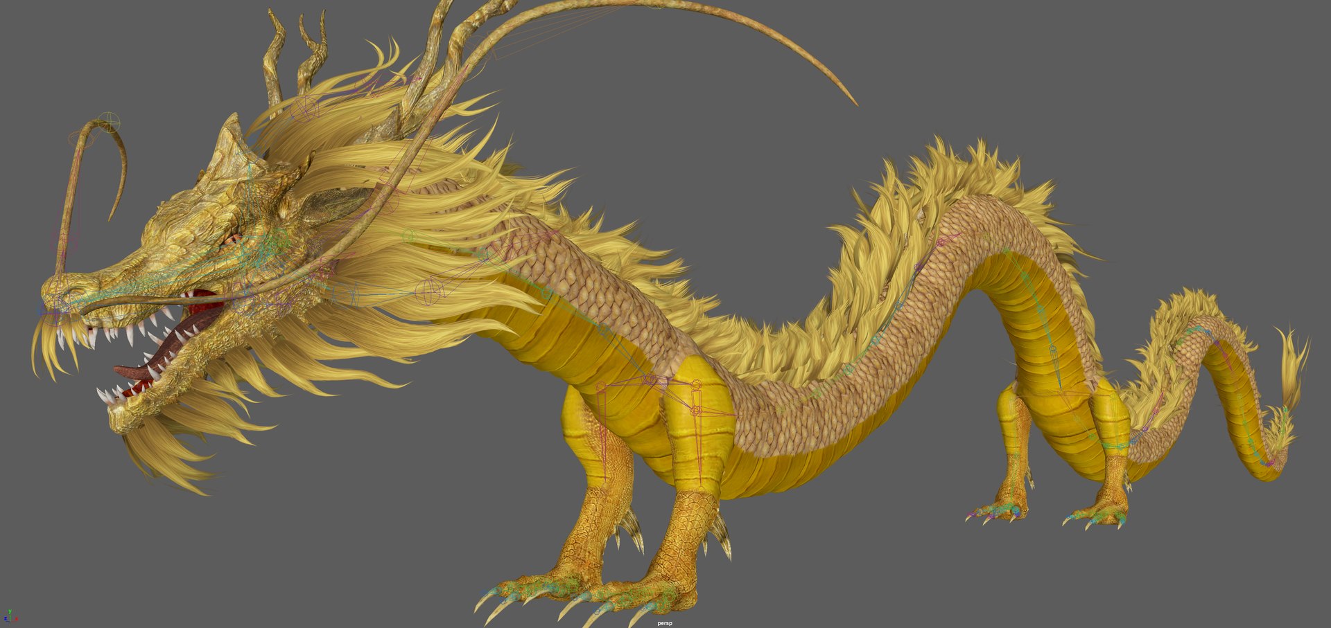3D Chinese Dragon Rig model - TurboSquid 2030034