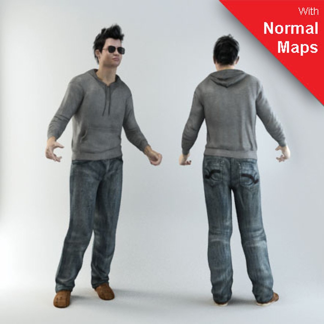 3d max human characters 3