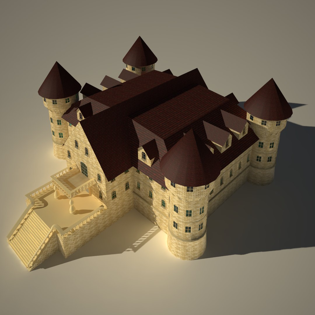 mansion castle 3d model