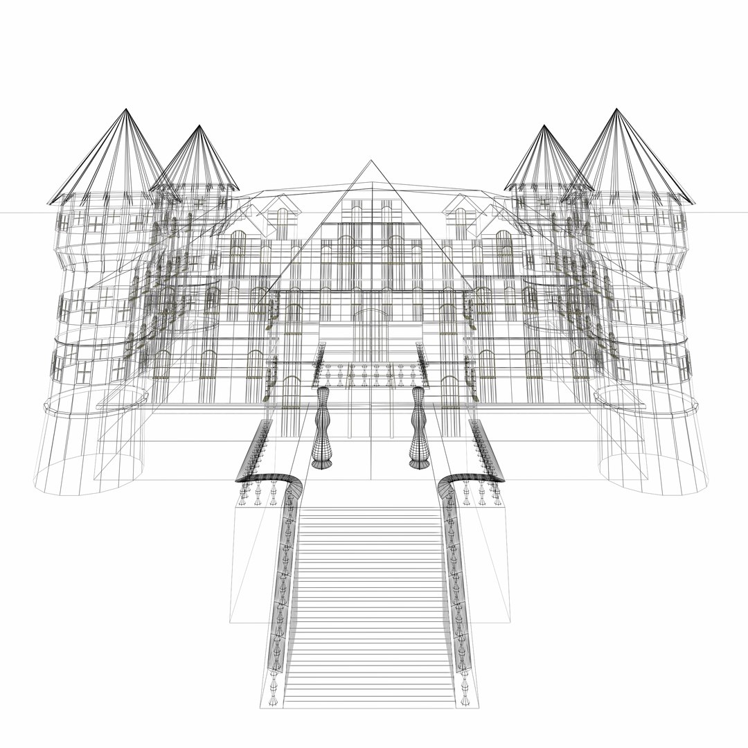 mansion castle 3d model