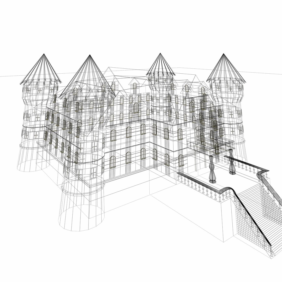 mansion castle 3d model