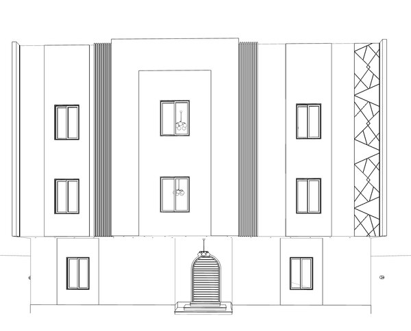modelo 3d Fachada de edificio residencial moderno 1 - TurboSquid 2047887
