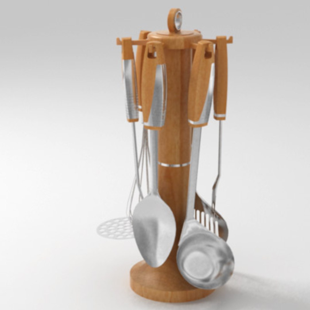 3d kitchen utensils
