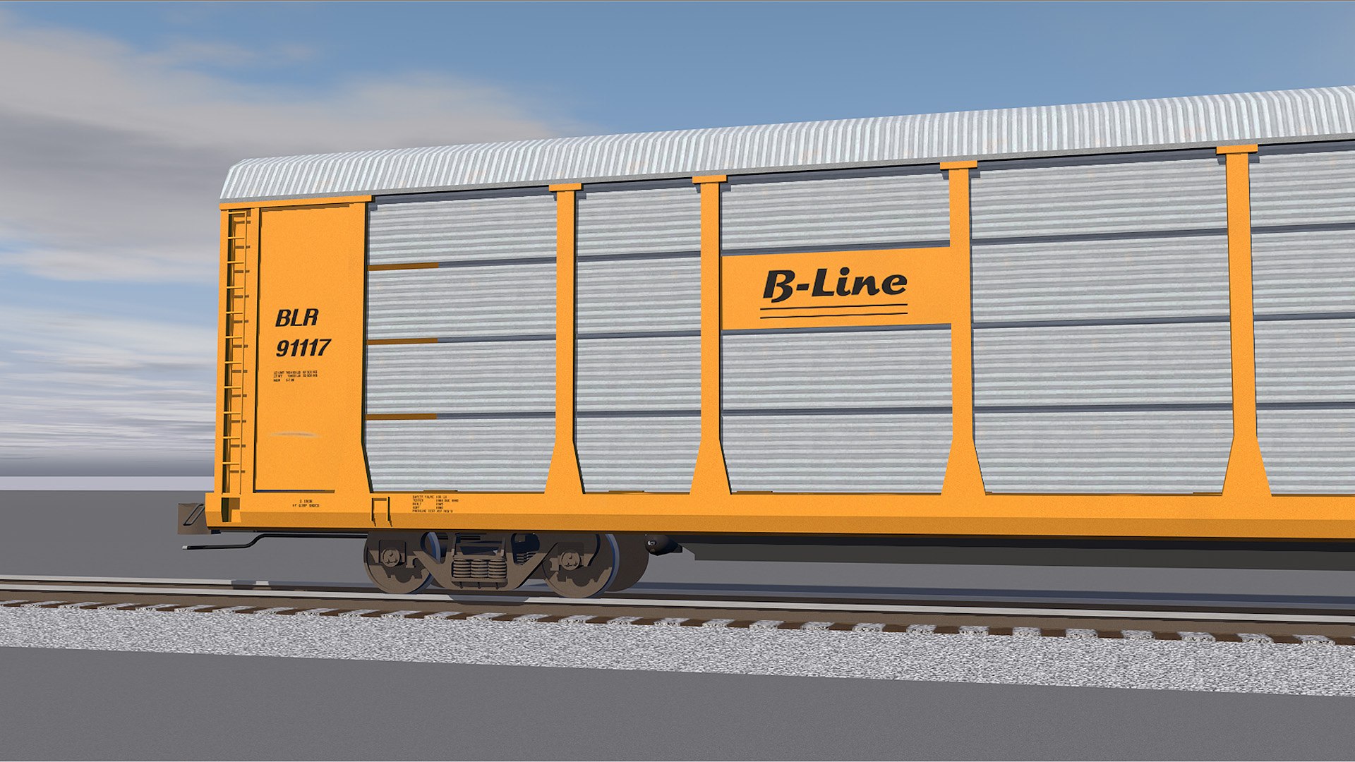 Train Car - Autorack Model - TurboSquid 2248352