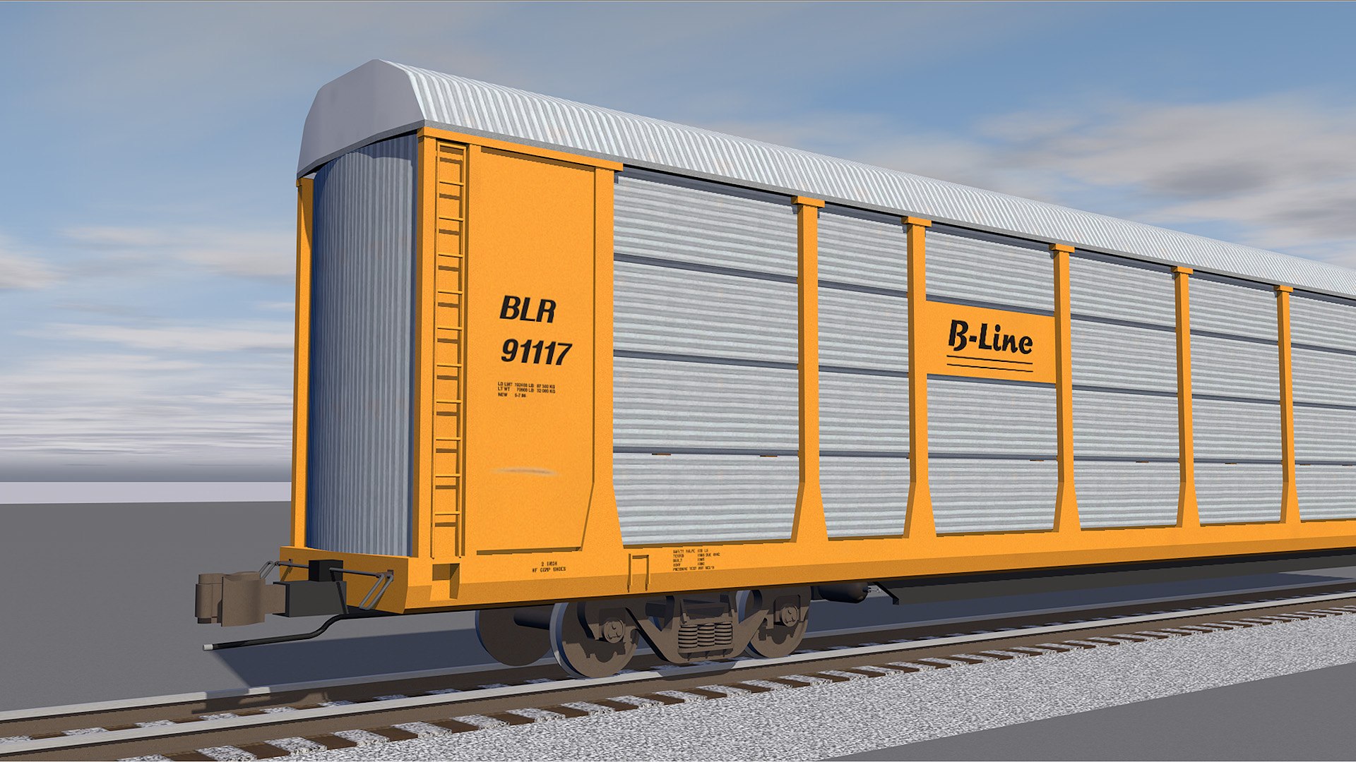 Train Car - Autorack Model - TurboSquid 2248352