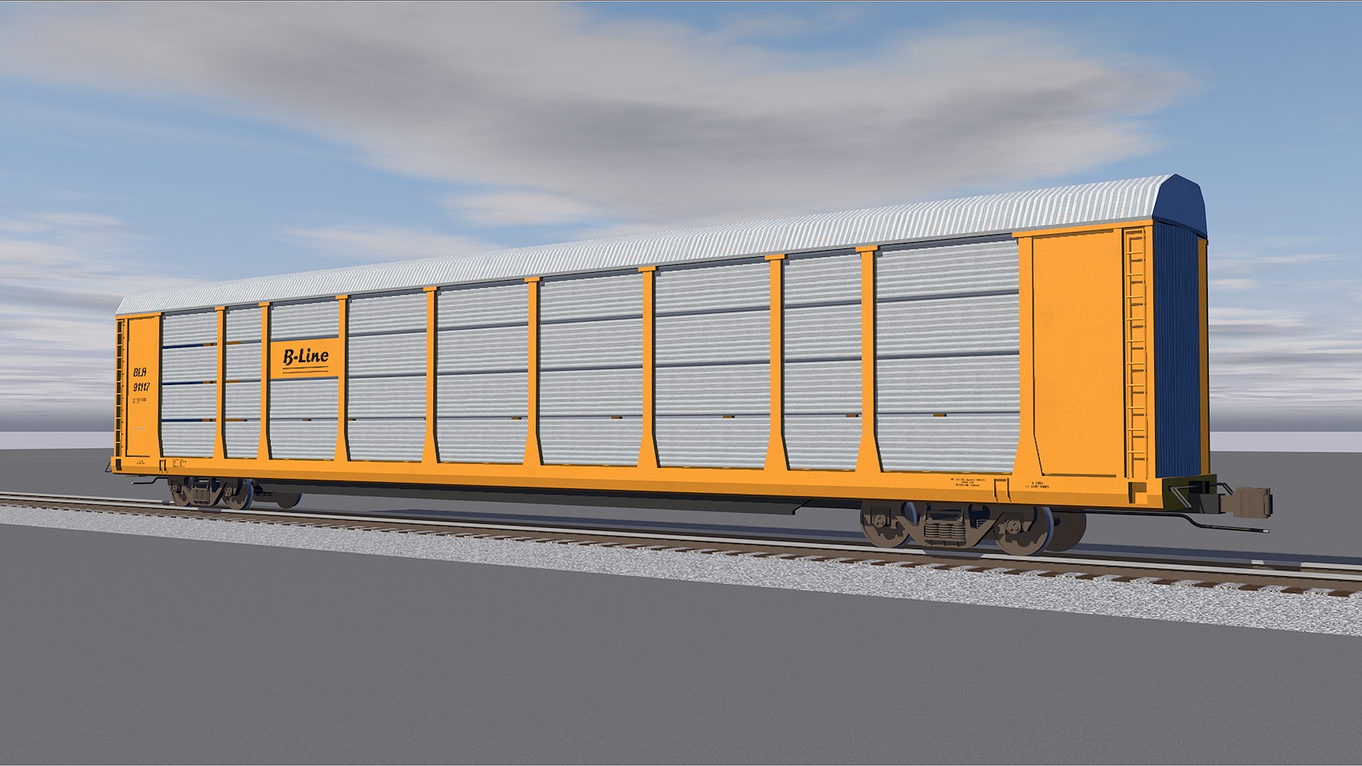 Train Car - Autorack Model - TurboSquid 2248352