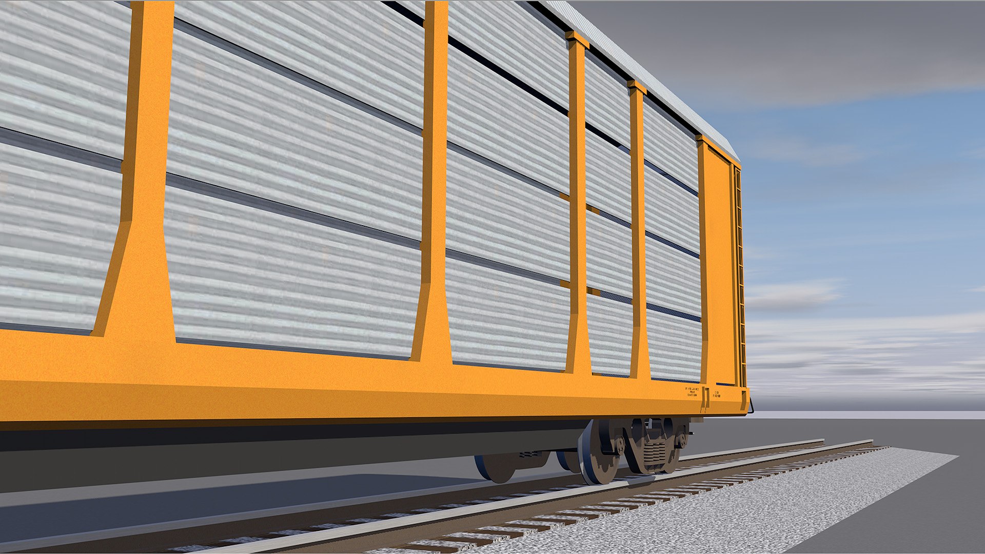 Train Car - Autorack Model - TurboSquid 2248352