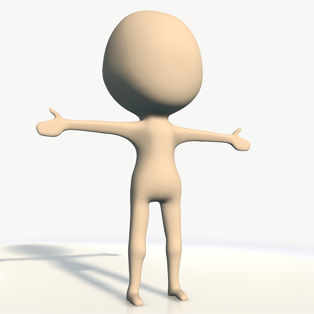 3d Cartoon Chibi Base Mesh