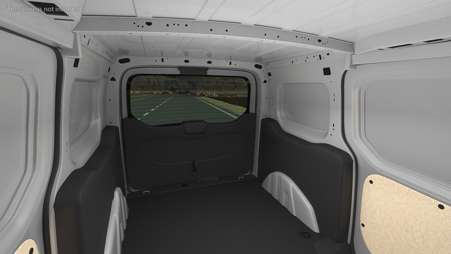 3D model Ford Transit Connect Tailgate Silver Rigged - TurboSquid 1828934