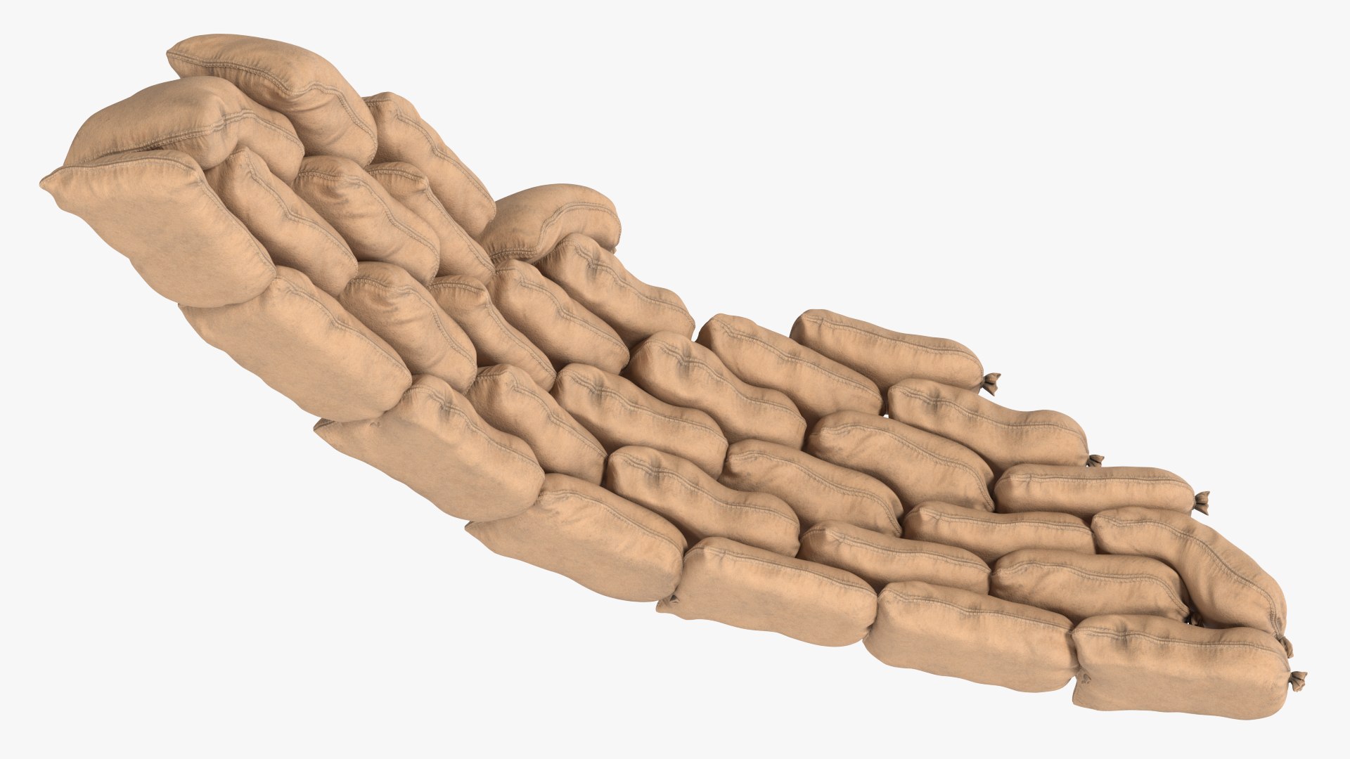 Semicircle Sandbag Wall 3D - TurboSquid 1777989