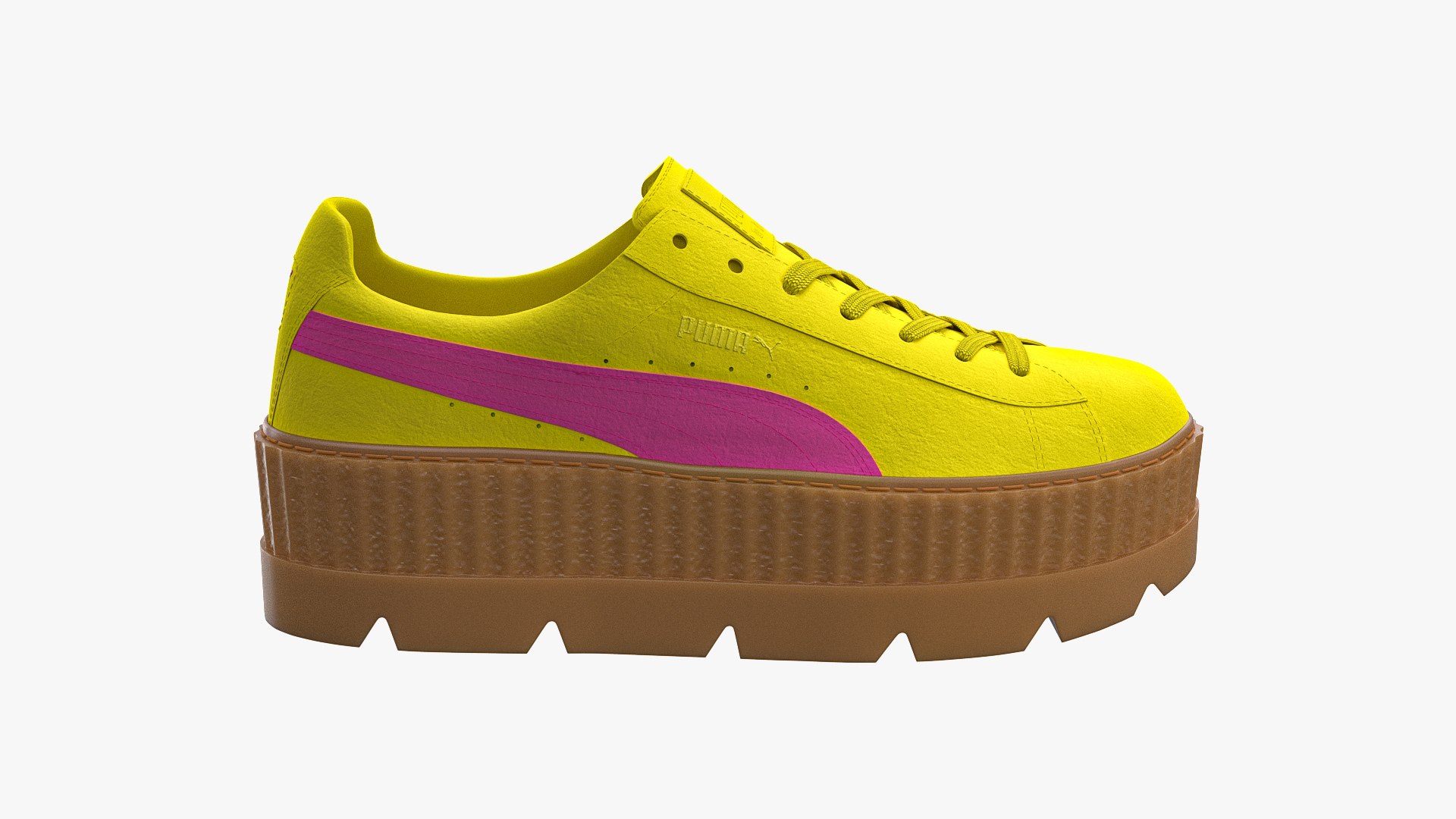Puma X Fenty Cleated Creepers Yellow Suede 3D Model - TurboSquid 1893302