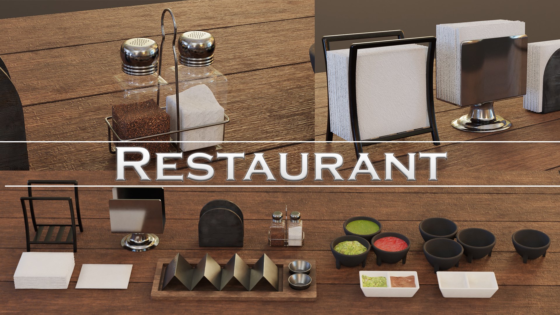 3D Restaurant Props - TurboSquid 1805800