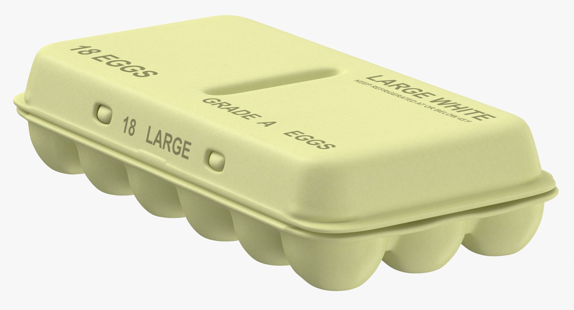 3D Foam Carton Of Eggs 18 With Color Variations Blank And Generic Label ...