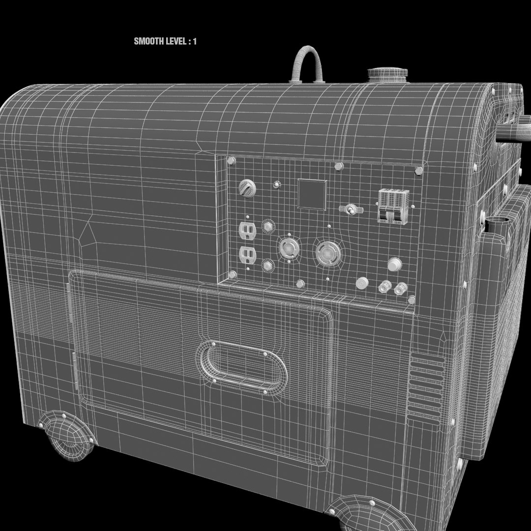 Diesel Powered Portable Generator 3d Model