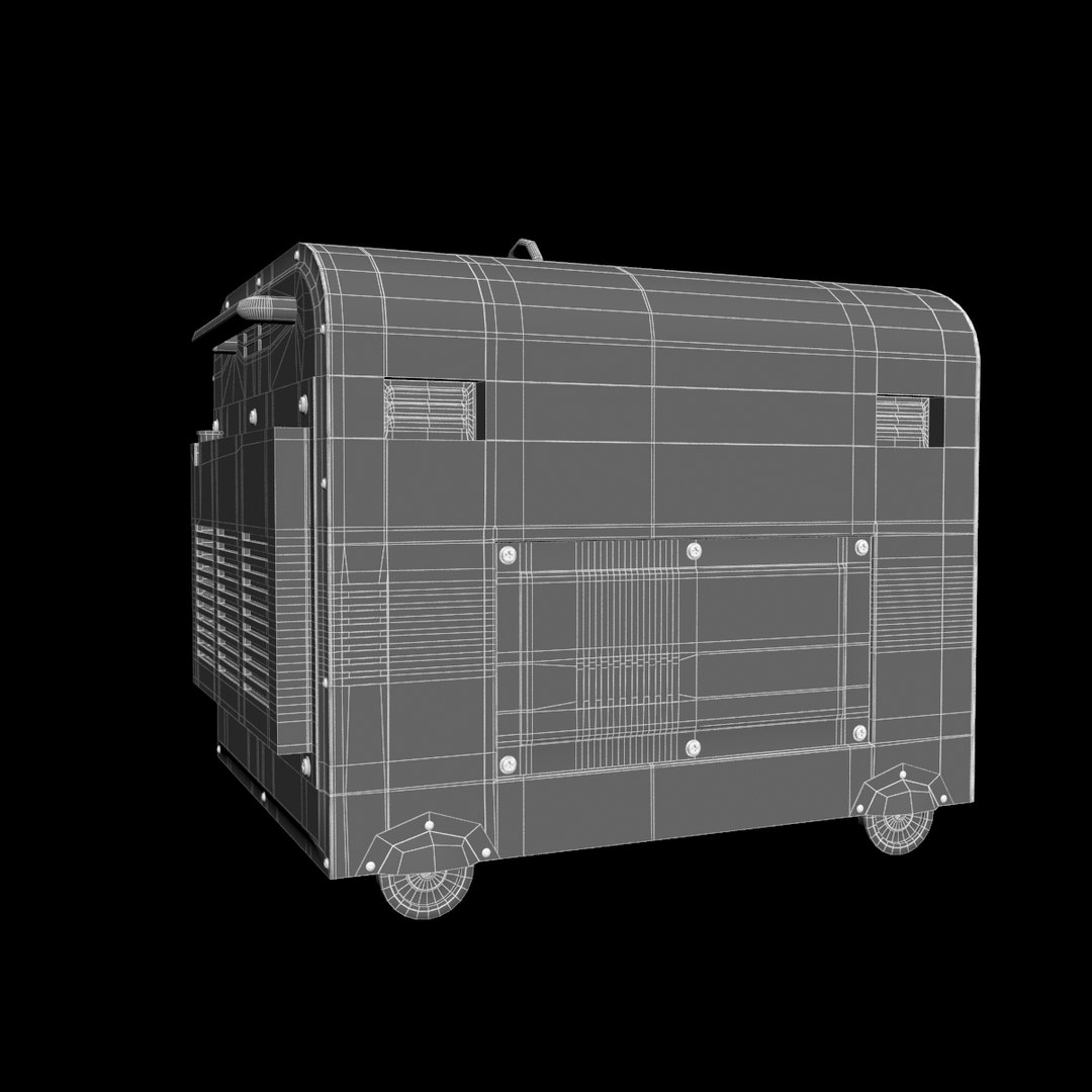 Diesel Powered Portable Generator 3d Model