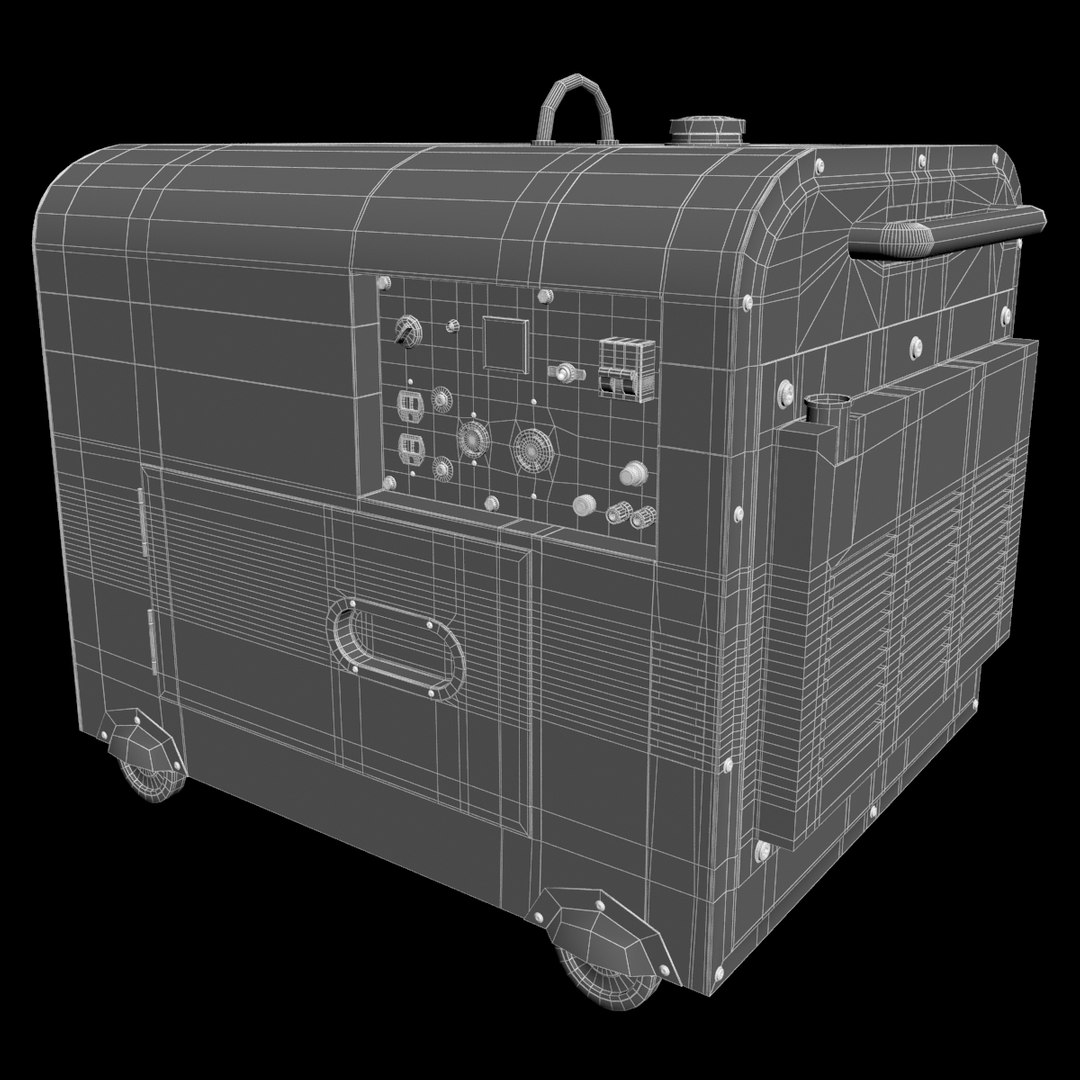 Diesel Powered Portable Generator 3d Model