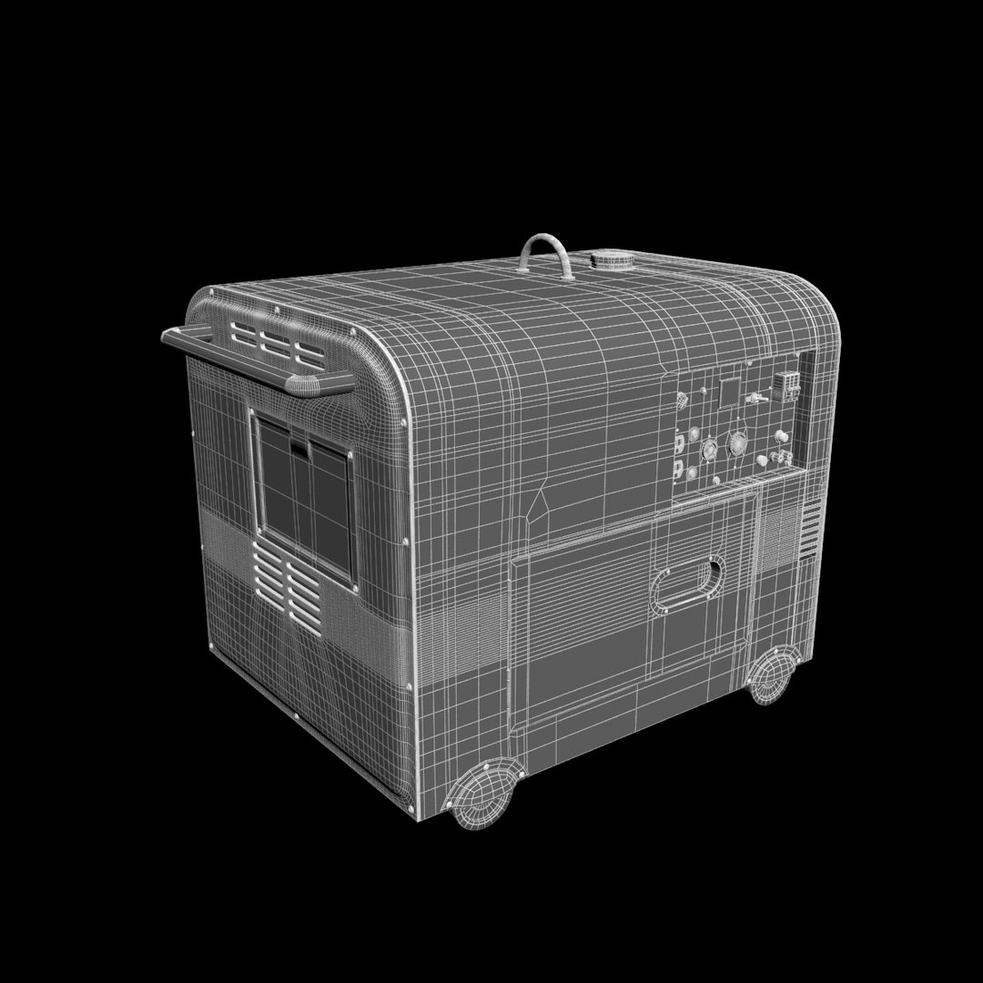 Diesel Powered Portable Generator 3d Model