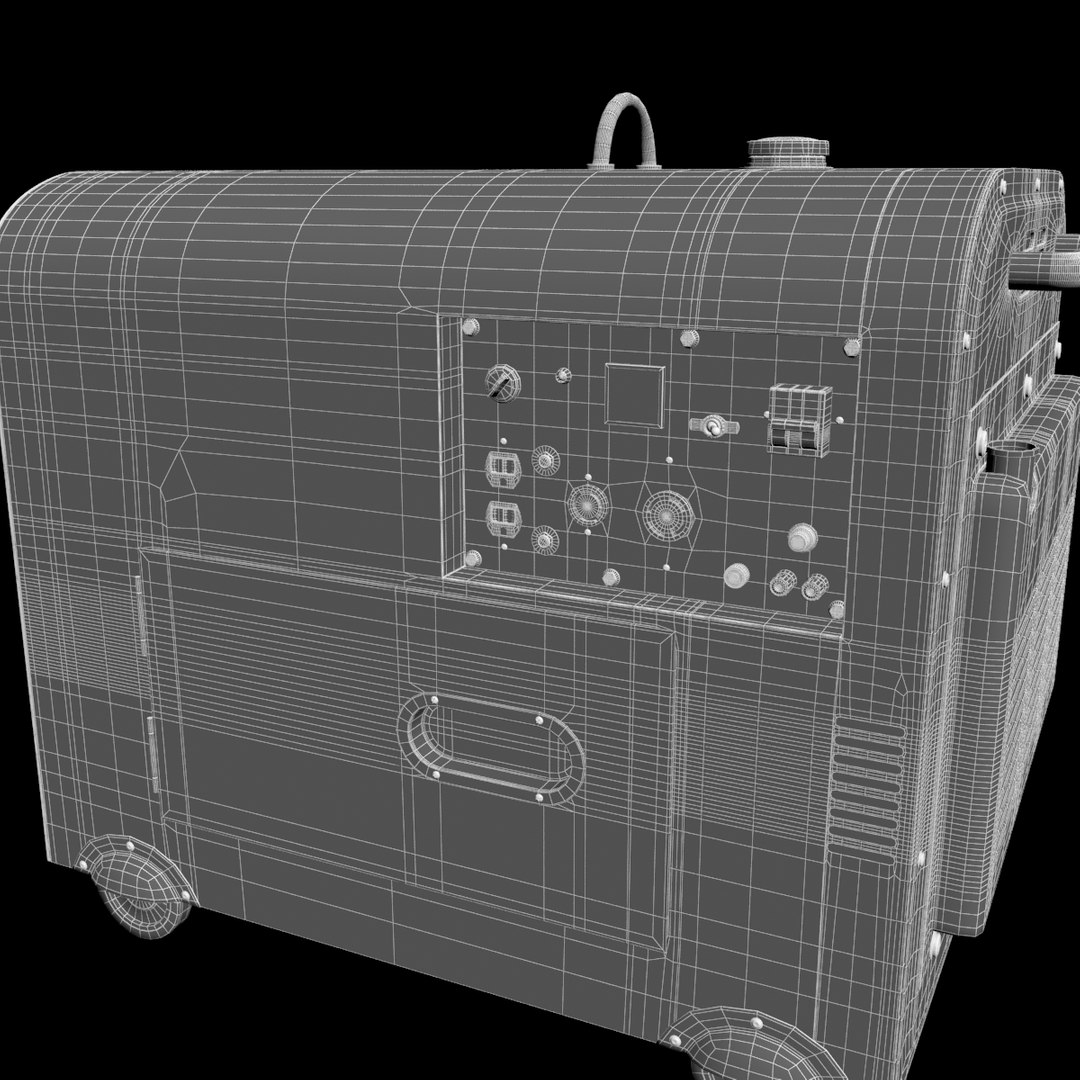 Diesel Powered Portable Generator 3d Model