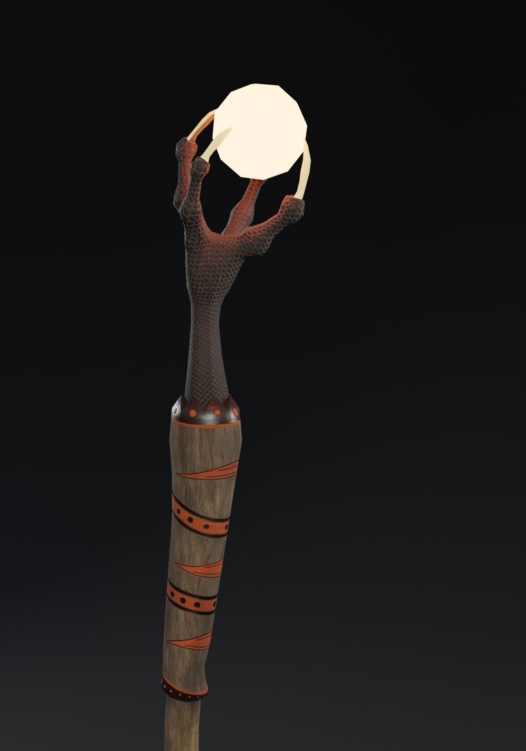 3D Dragon Staff - TurboSquid 1524366