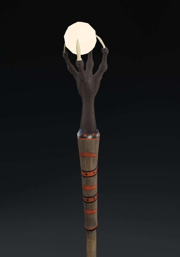3D Dragon Staff - TurboSquid 1524366