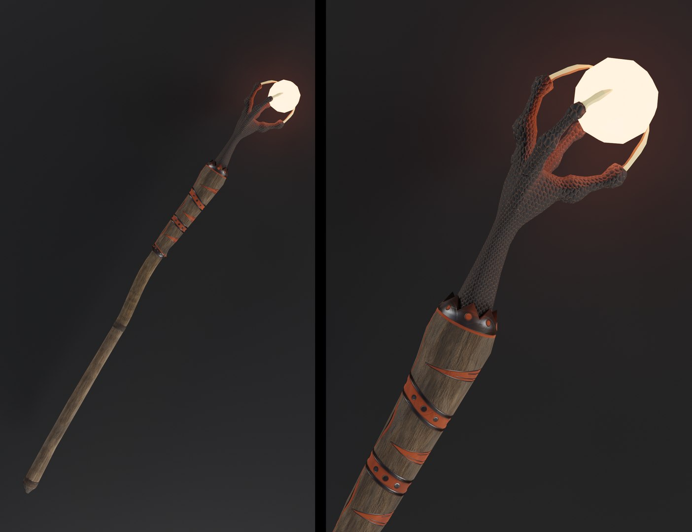 3D Dragon Staff - TurboSquid 1524366
