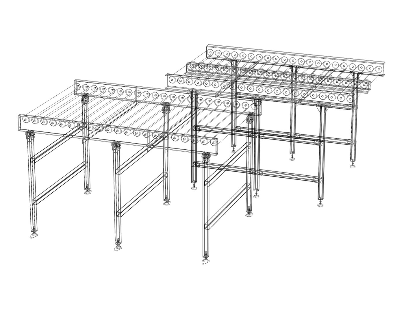 Free Roller Conveyor model - TurboSquid 2176864