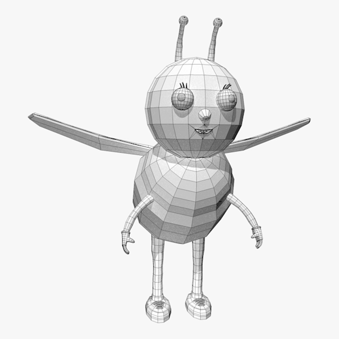 Cartoon Bee 3d Model