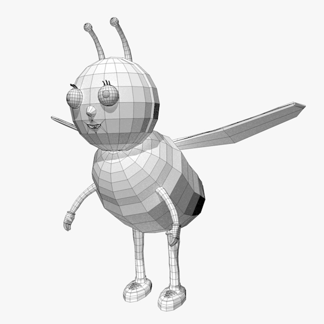 Cartoon Bee 3d Model