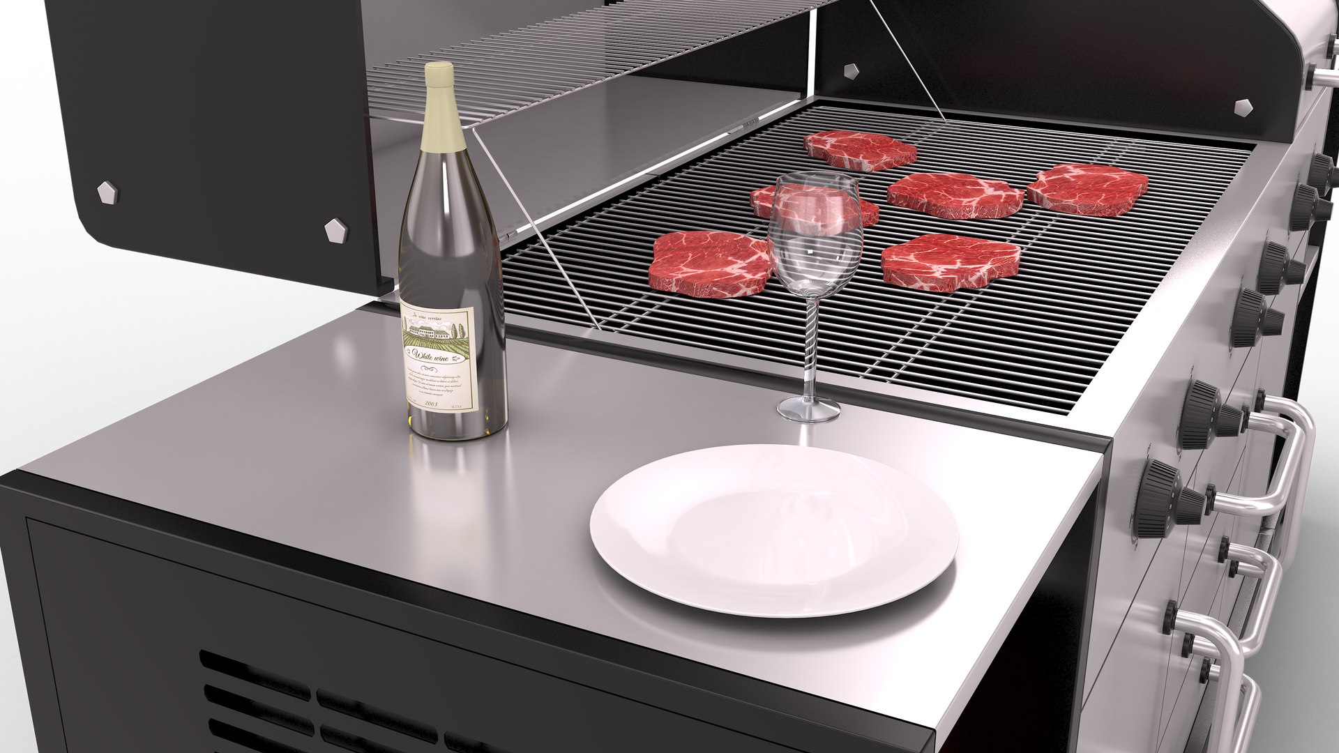 Barbecue 3D model - TurboSquid 2045700