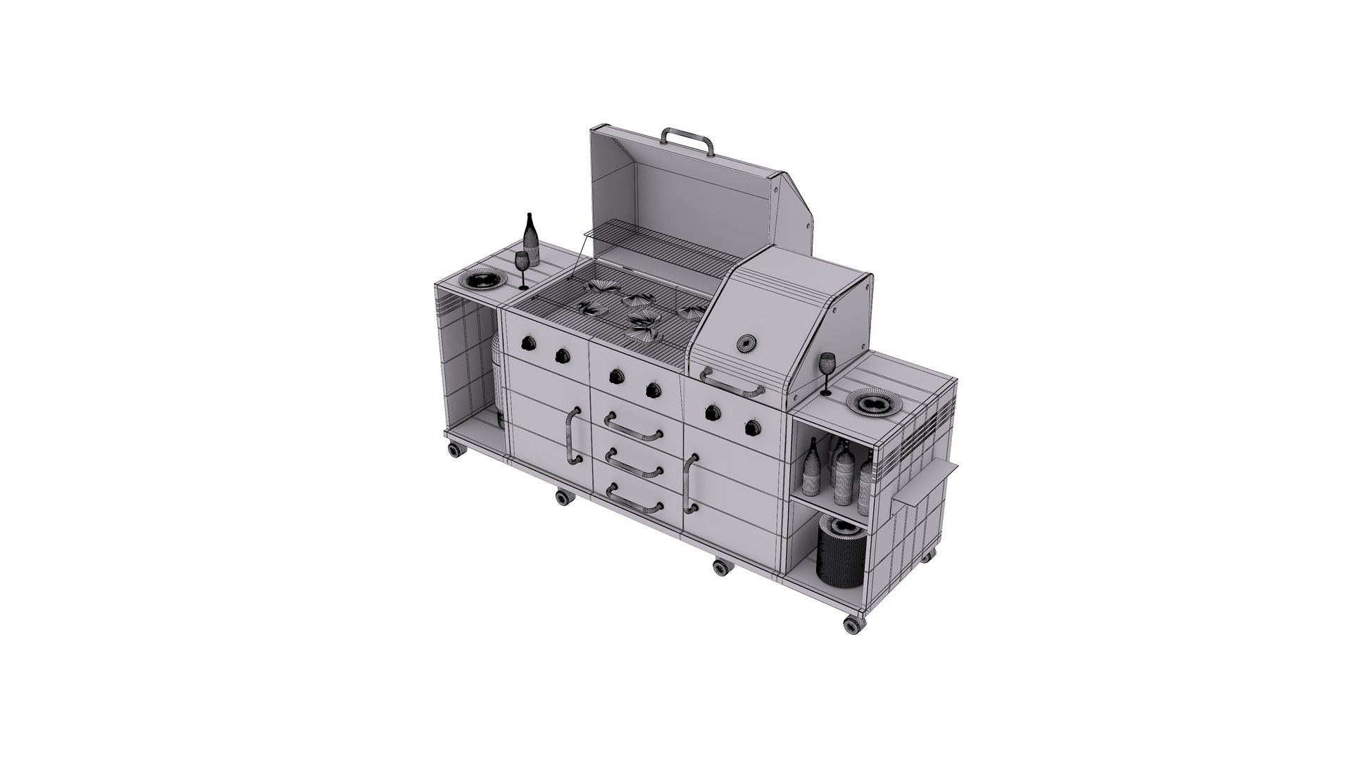 Barbecue 3D model - TurboSquid 2045700