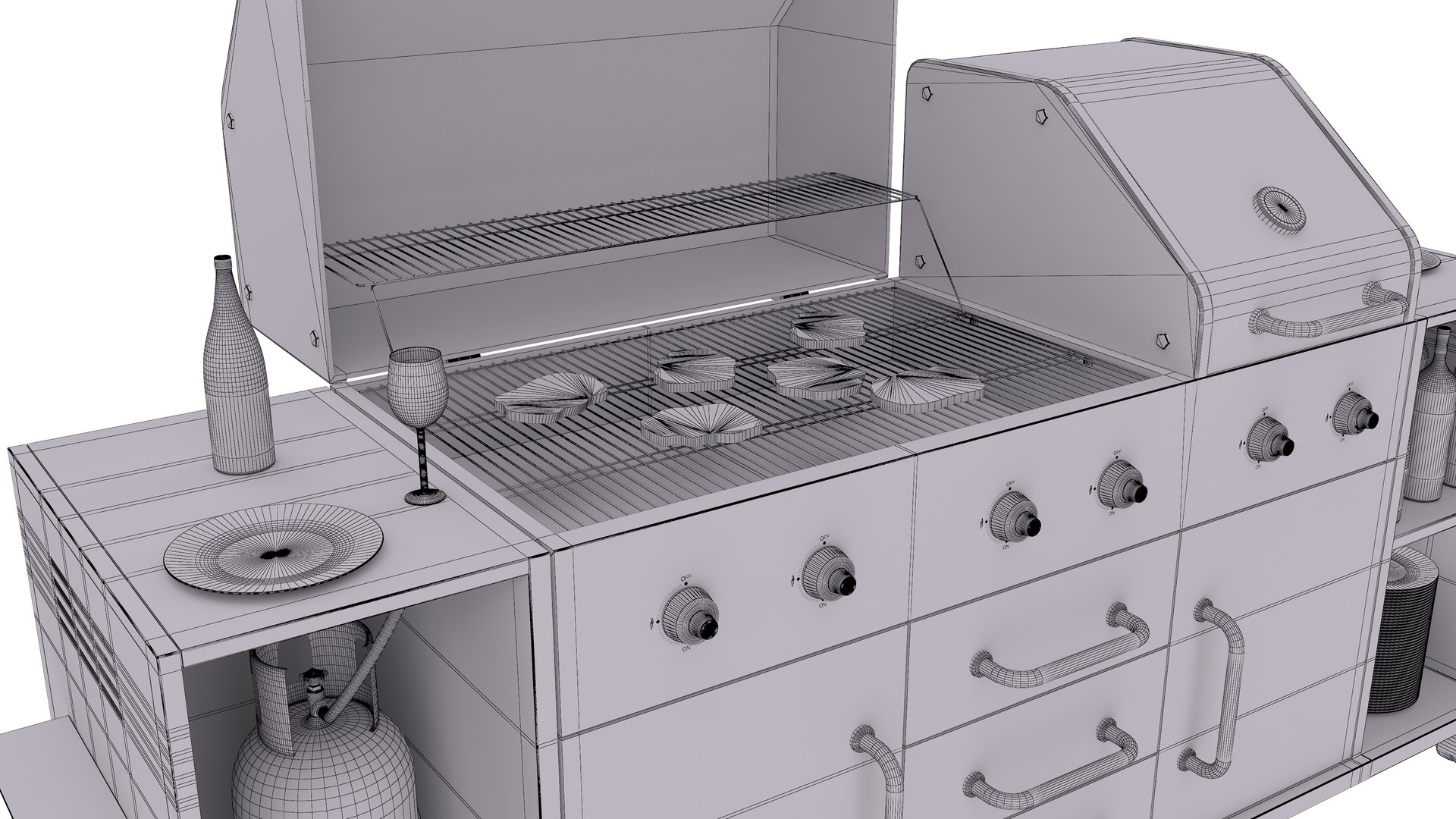 Barbecue 3D model - TurboSquid 2045700
