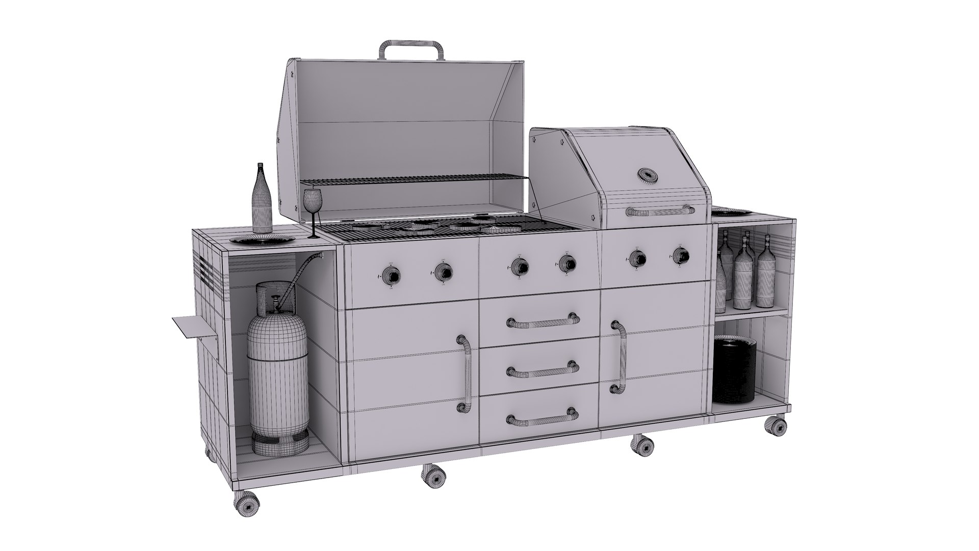 Barbecue 3D model - TurboSquid 2045700