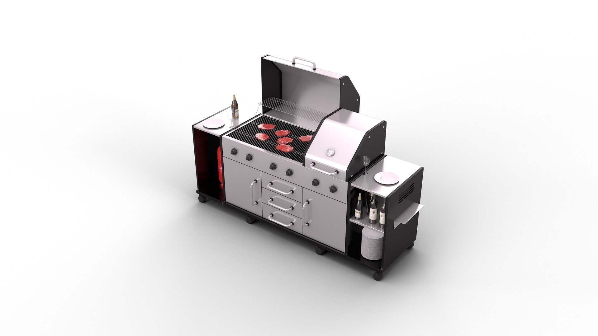 Barbecue 3D model - TurboSquid 2045700