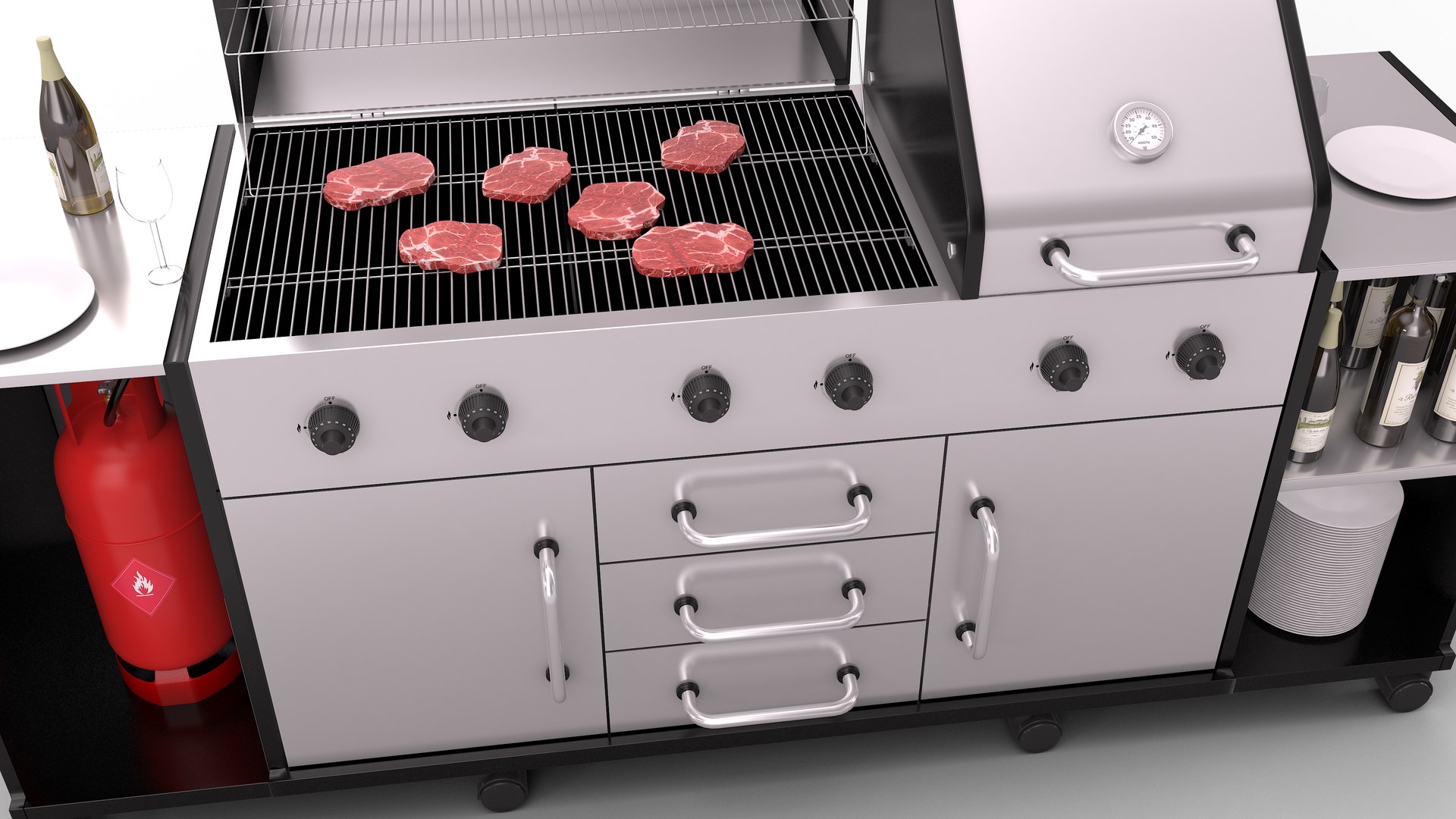Barbecue 3D model - TurboSquid 2045700
