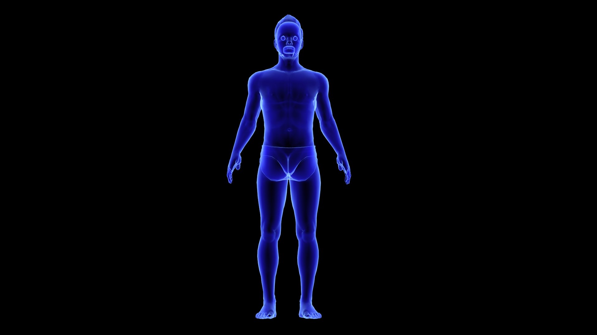Human Male Body Blue Transparent Shaded Model 3D Model - TurboSquid 2230895