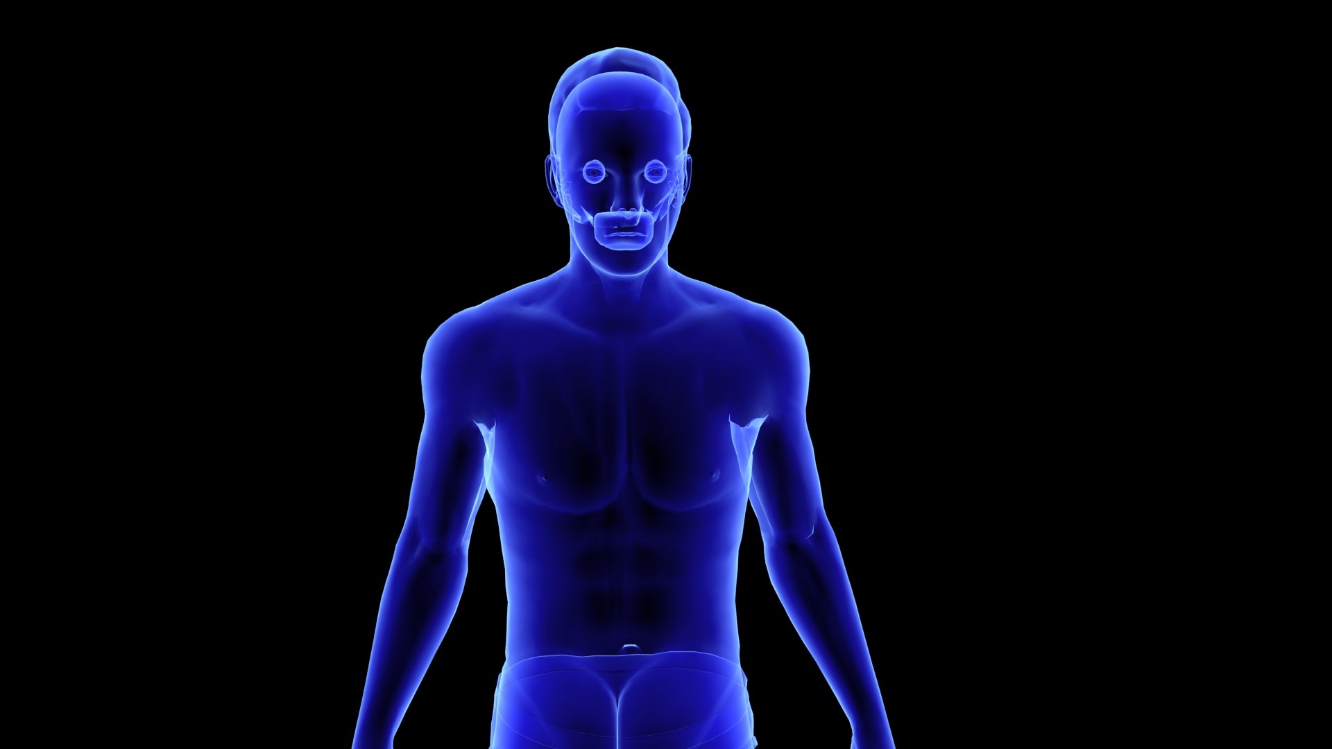 Human Male Body Blue Transparent Shaded Model 3D Model - TurboSquid 2230895