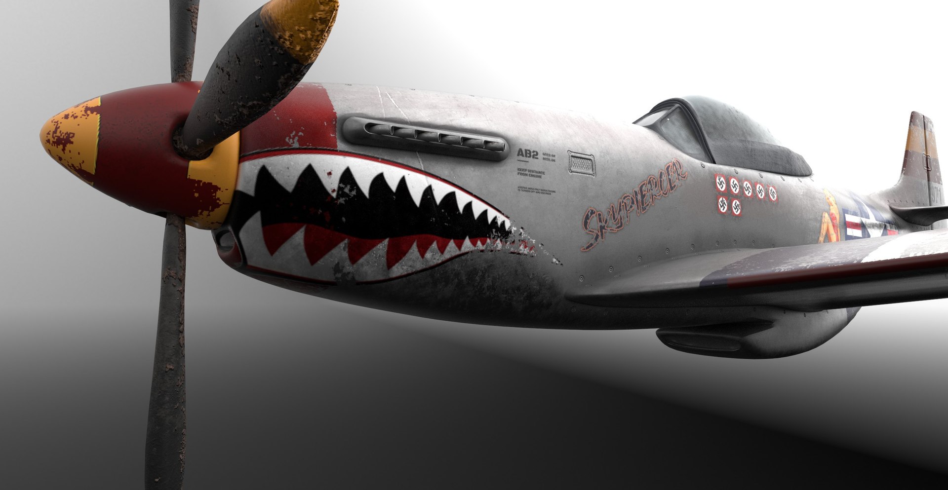 P51 Mustang Airplane 3D model - TurboSquid 2158542