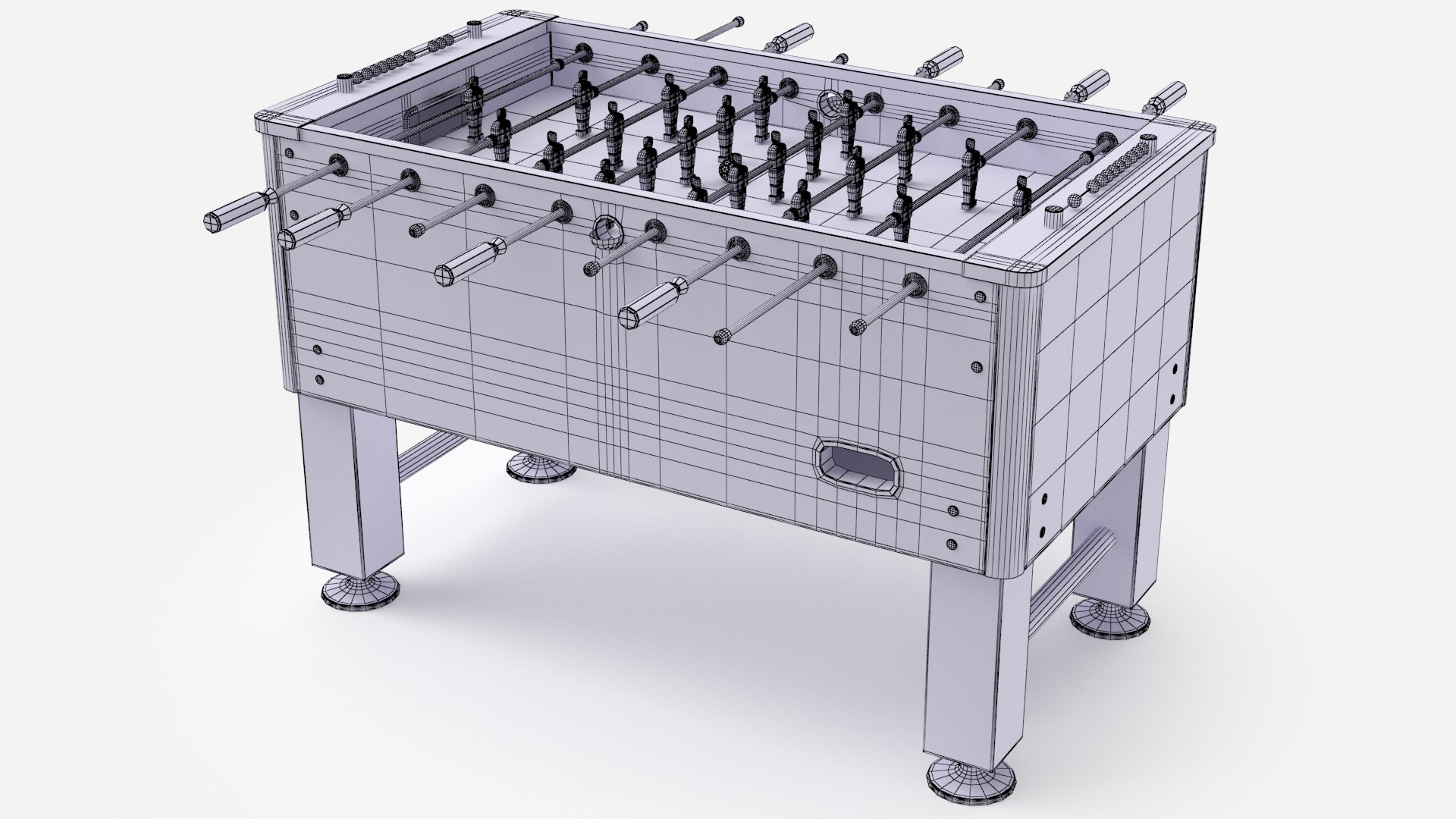 Foosball Table 01 3D Model - TurboSquid 2131742