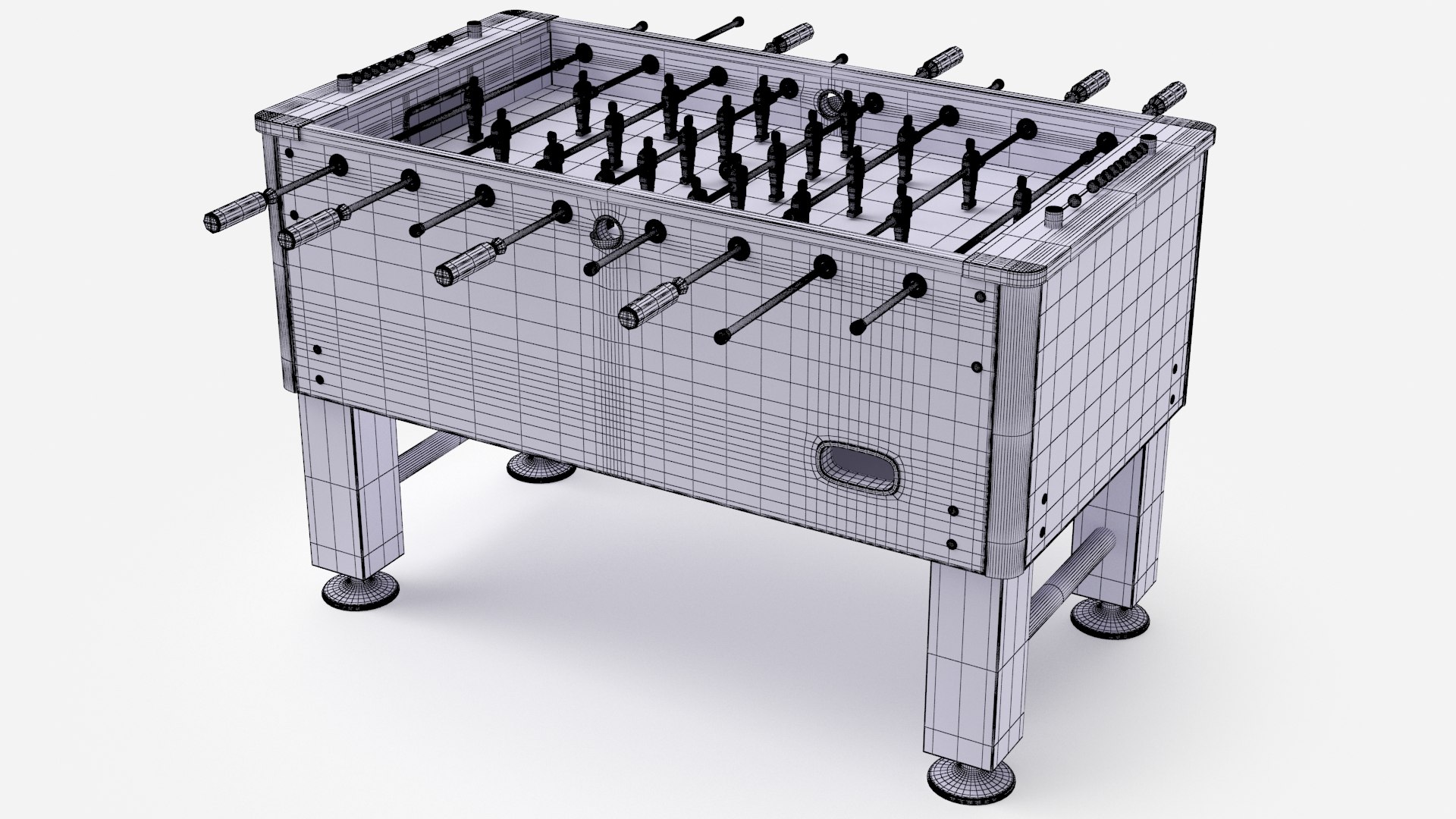 Foosball Table 01 3D Model - TurboSquid 2131742
