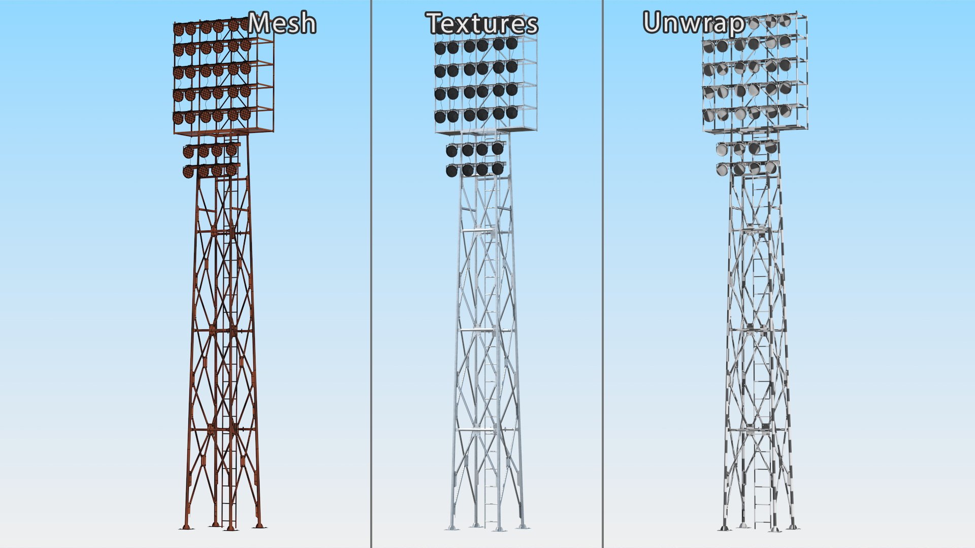 3D Spotlights Lighting Tower - TurboSquid 2183320