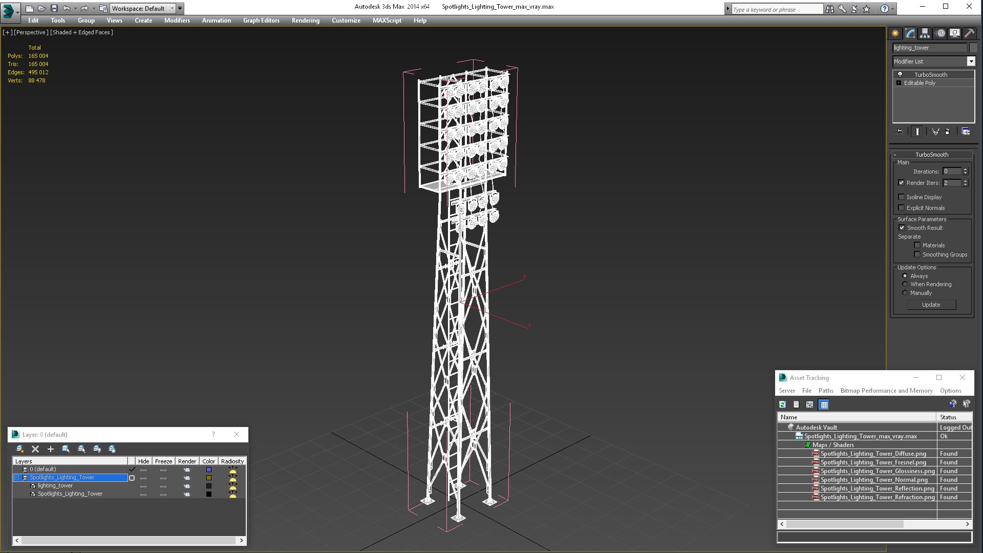 3D Spotlights Lighting Tower - TurboSquid 2183320