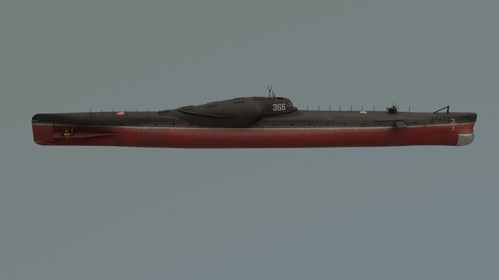 3D Fictional Soviet Cruise Missile Submarine Model - TurboSquid 1814573