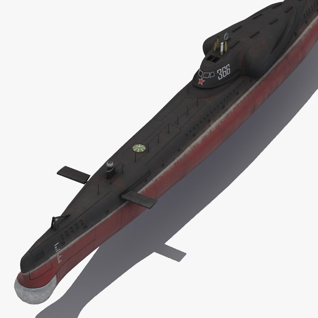 3D Fictional Soviet Cruise Missile Submarine Model - TurboSquid 1814573